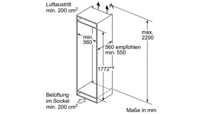 Siemens KI81RADE0 Einbau-Kühlschrank weiß EEK:E