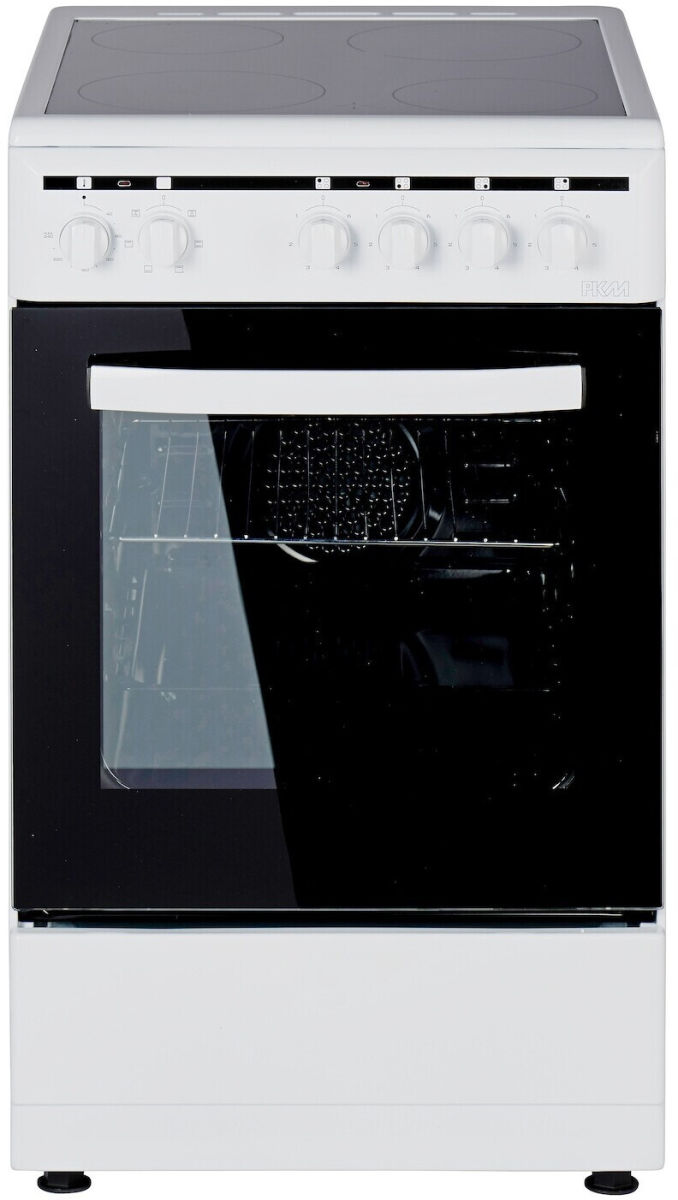 PKM EH4-50 GK5 Standherd Glaskeramik weiß EEK:A